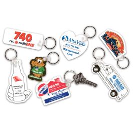 Custom Shape Plastic Key Tags Made in Canada at Great Prices